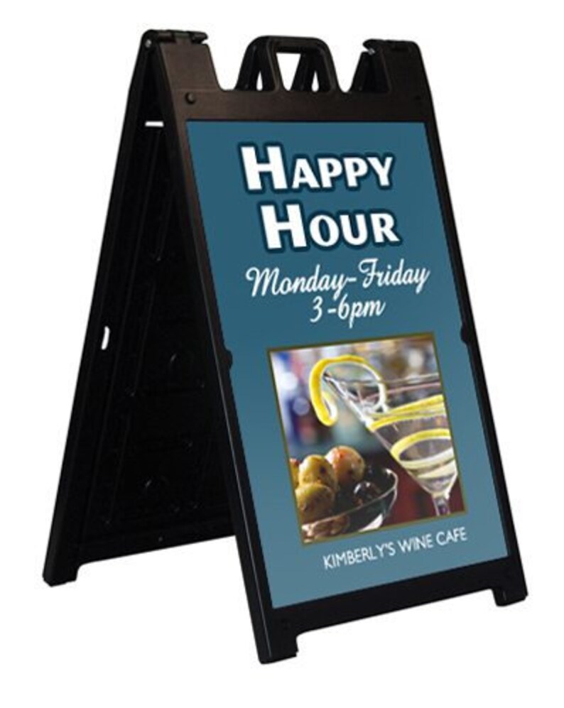 Sidewalk Deluxe Sign Black A Frame Advertising Sign | Etsy