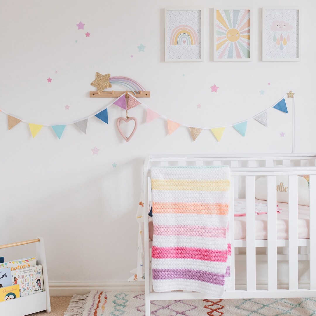 Pastel Rainbow Sparkle Bunting | Pastel Bunting | Spring Bunting ...
