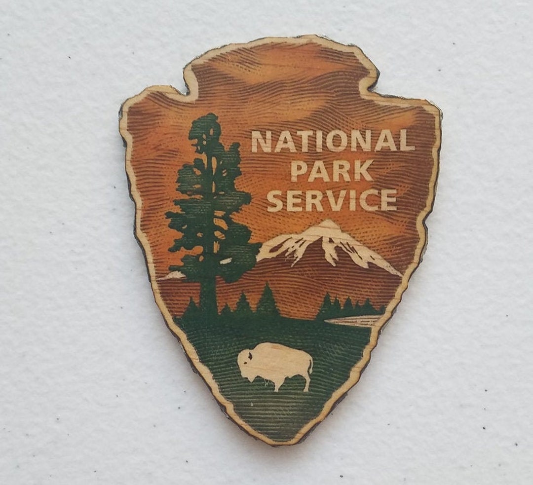 National Park Service Arrowhead on Wood 3.5 Inches - Etsy