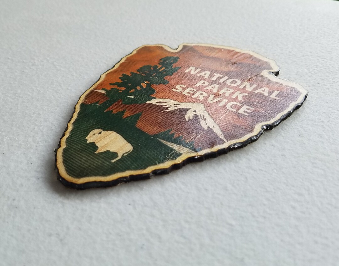 National Park Service Arrowhead on Wood 4.5 Inches - Etsy