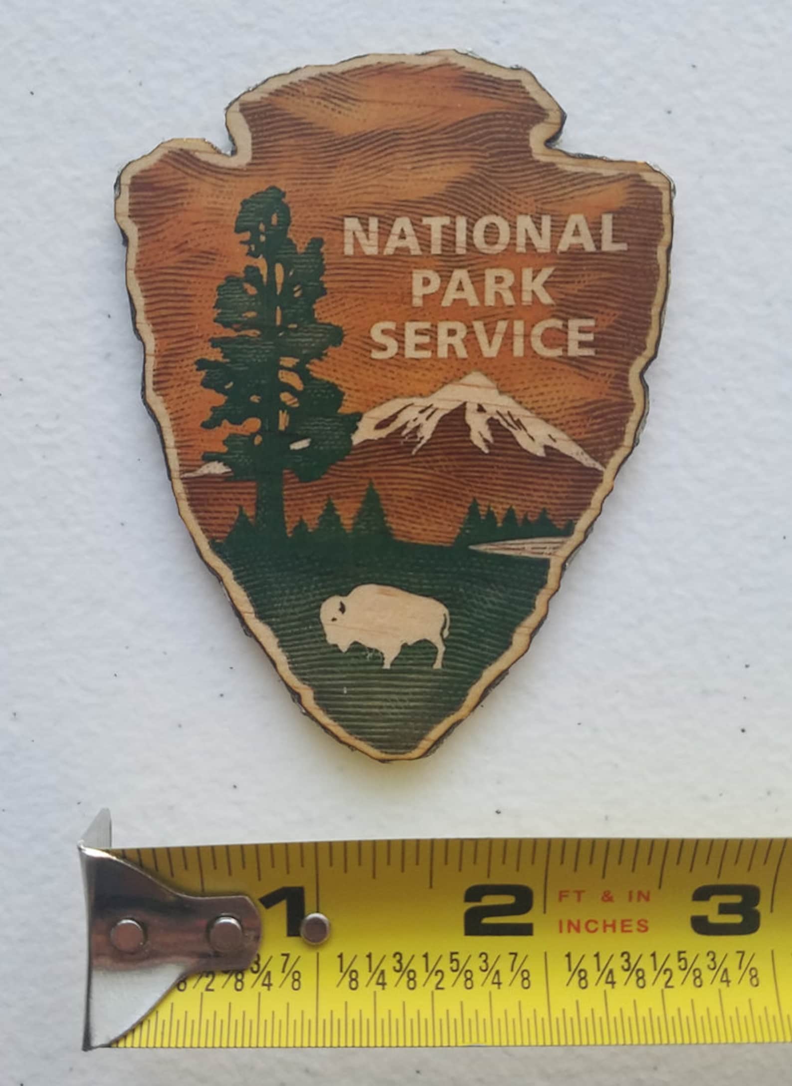 National Park Service Arrowhead on Wood 3.5 Inches - Etsy