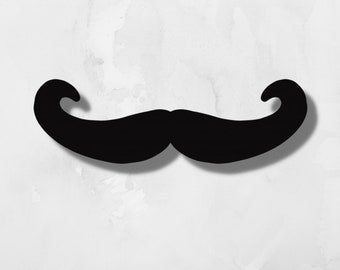 Waterproof Mustache Sticker - Etsy