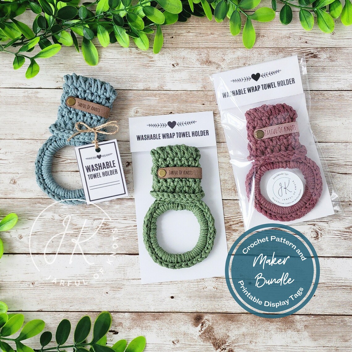 Crochet Wrap Towel Holder Pattern: Machine Washable Design + Display ...