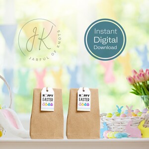 Digital Download, Hoppy Easter Gift Tags, PNG, Ready to Print and Cut ...
