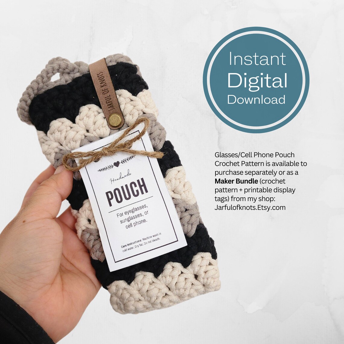 Glasses/cell Phone Pouch Display Tags, Printable PDF PNG (digital ...