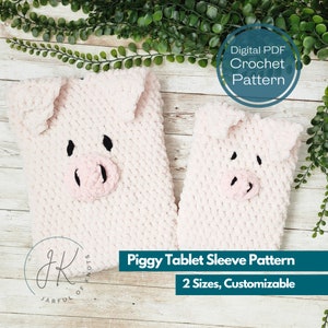 Crochet Pattern Bundle, Farm Animal Tablet Sleeve Pattern Bundle ...