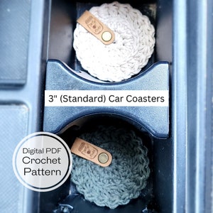 Crochet Pattern, Isabel Coaster, 3 Sizes, Car Coasters, Instant ...