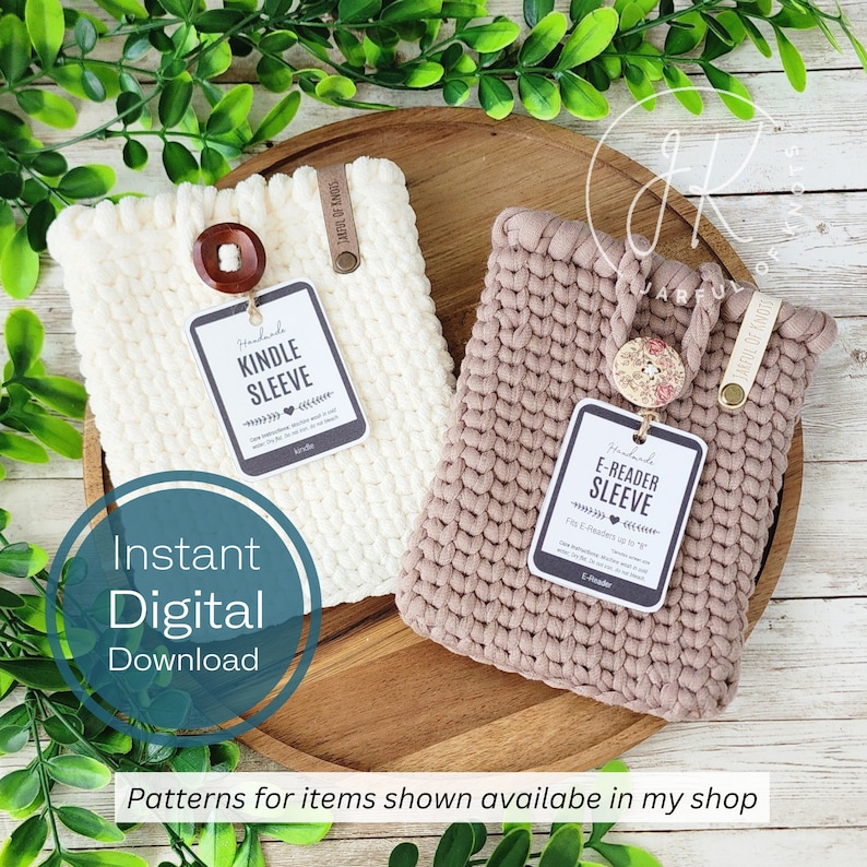 Digital Download, Tablet/e-reader/kindle Sleeve Display Tags, 3 Styles ...