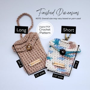 Crochet Pattern, Mini Pouch, 2 Sizes, Customizations, Crochet AirPod or ...