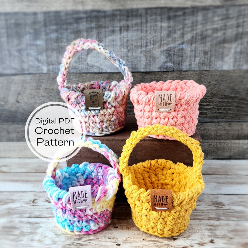 Mini Easter Basket Crochet Pattern (PDF Pattern) - Etsy