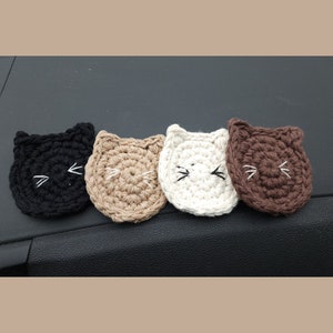 Cat Car Cup Holder Coaster Set 2 Pack Mix & Match Colors - Etsy