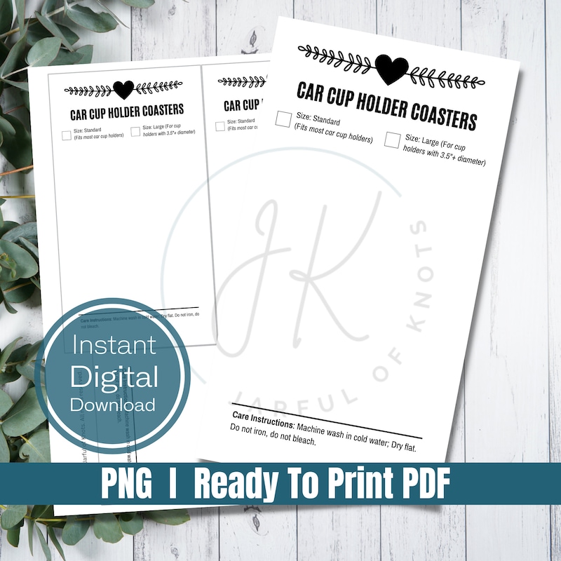 Car Coaster Display Tag - Etsy