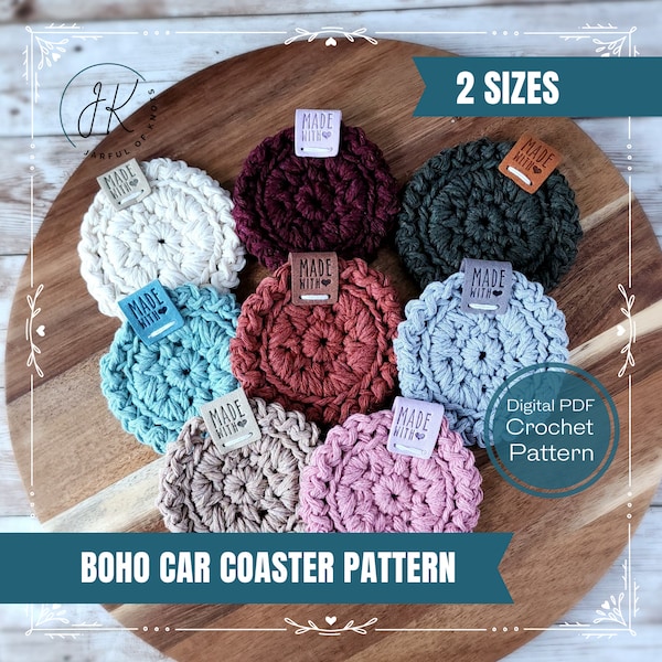 Crochet Car Coasters - Etsy
