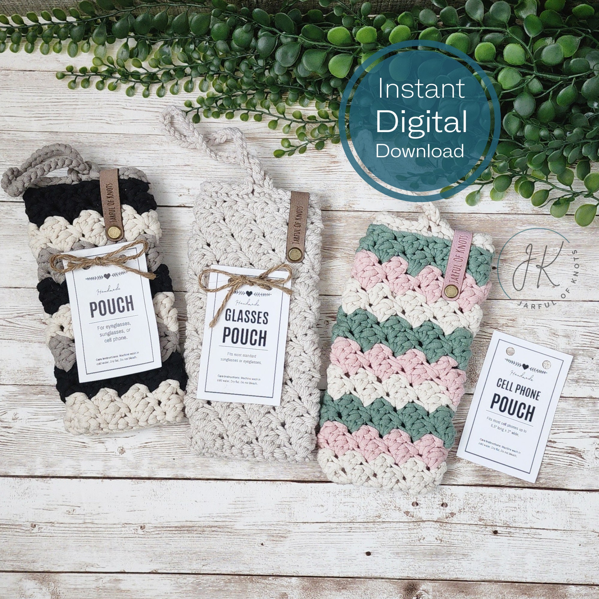 Glasses/cell Phone Pouch Display Tags, Printable PDF PNG (digital ...