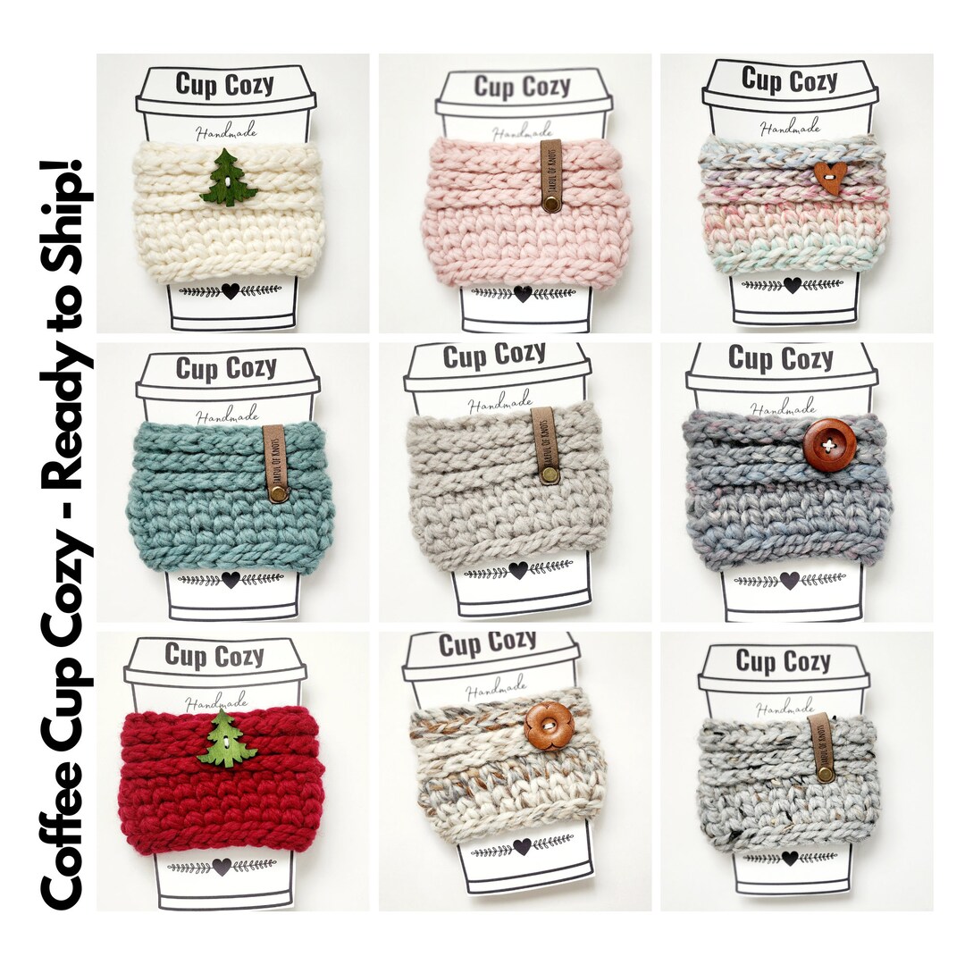 Coffee Cup Cozy/sleeve, READY TO SHIP, Assorted Colors, Stocking ...