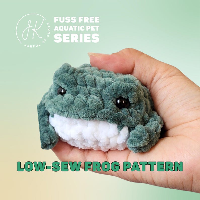 Low-sew Frog Crochet Pattern, Fuss-free Aquatic Pet Pattern Series - Etsy