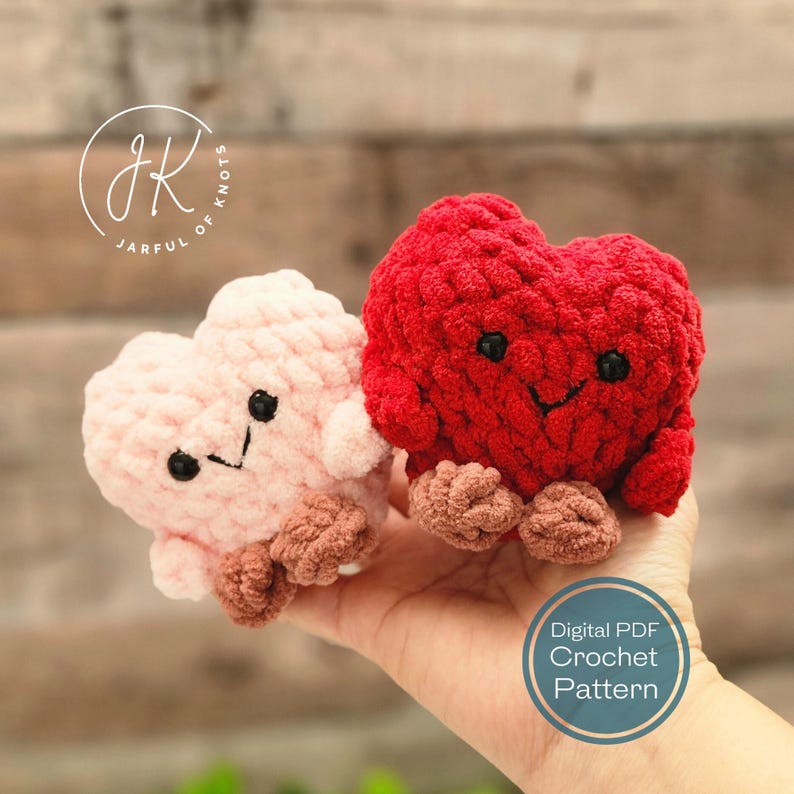 Heart Desk Buddy Crochet Pattern (digital PDF) - Etsy
