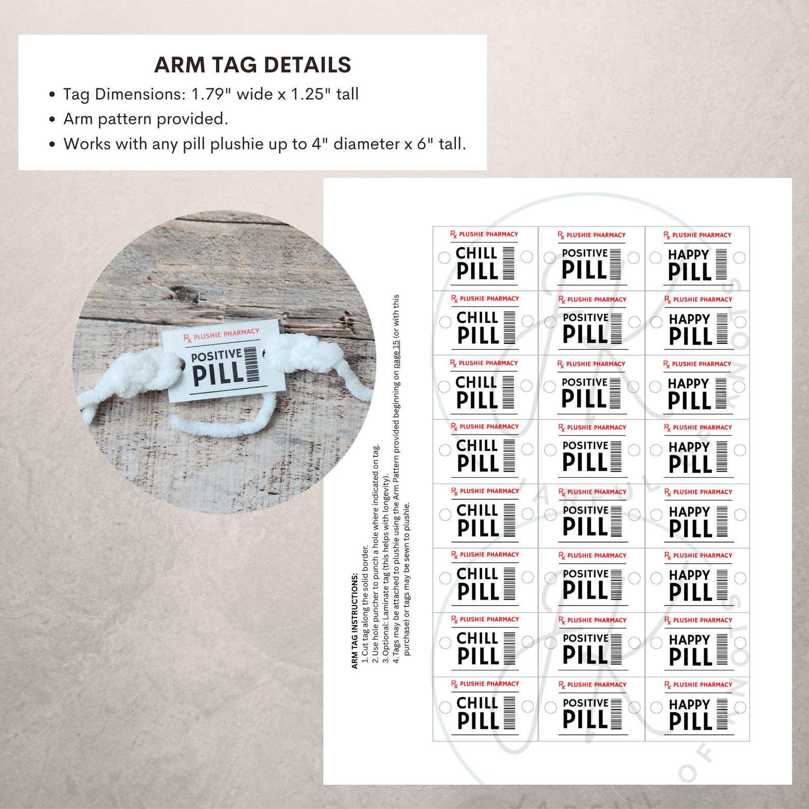 Printable Punny Pill Display Tags, 3 Designs, 4 Tag Styles (printable ...