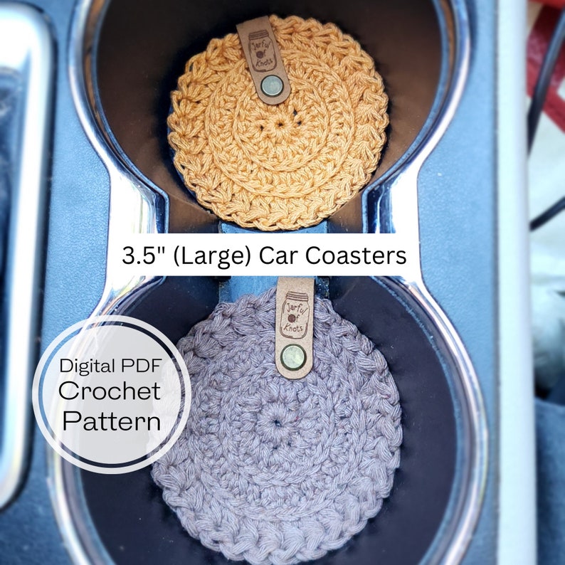 Isabel Coaster, 3 Sizes, Car Coasters, Crochet Pattern (PDF Pattern) - Etsy