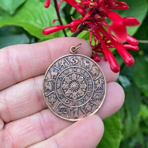 Solid Copper Zodiac Pendant - Etsy
