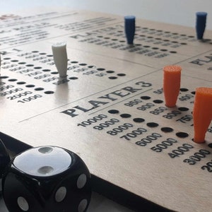 Farkle, Dice, Ten Thousand, Score Board, Family Game Night, Cottage ...