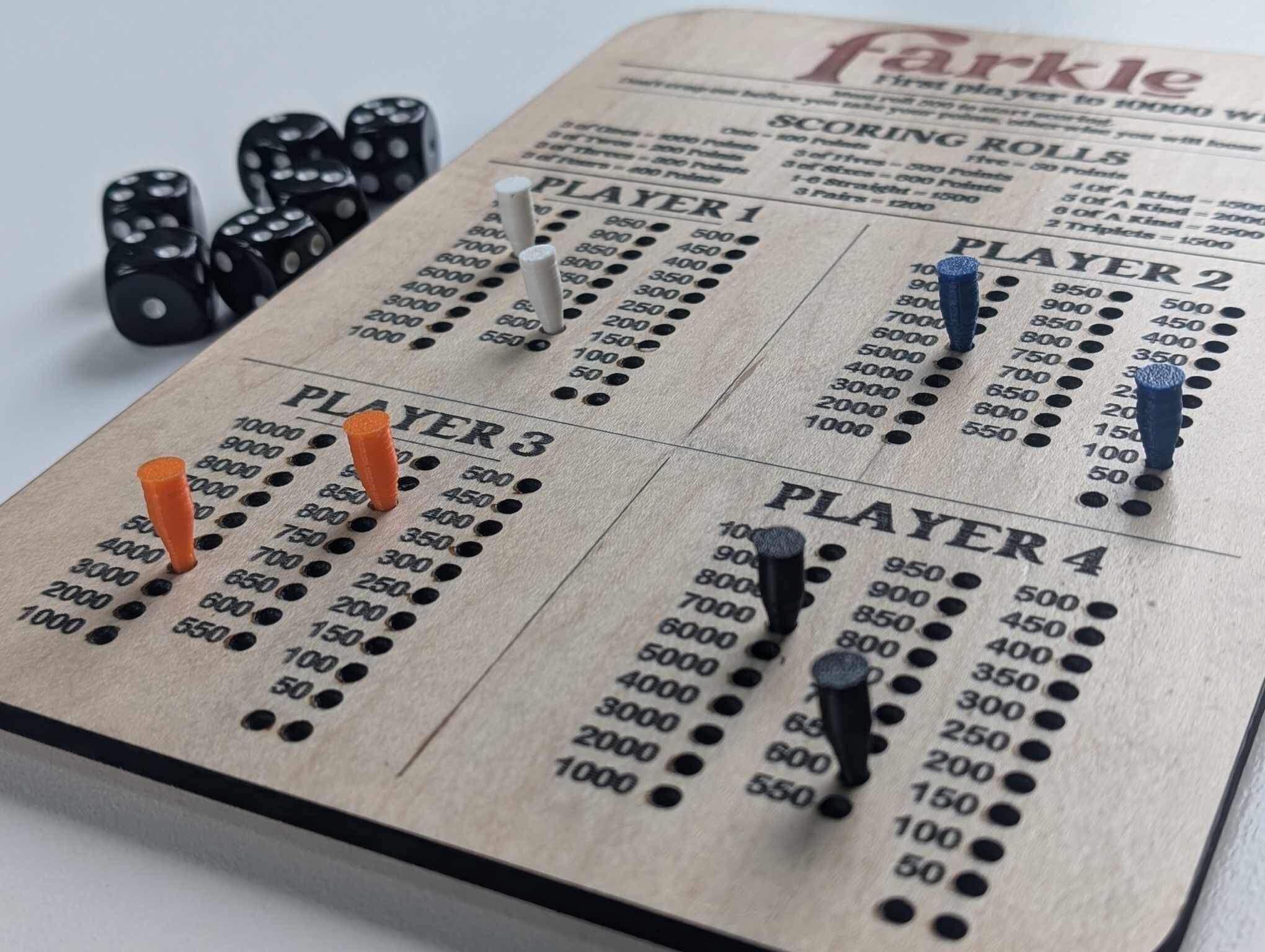 Farkle, Dice, Ten Thousand, Score Board, Family Game Night, Cottage ...