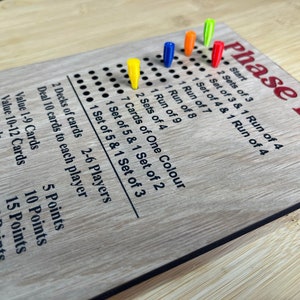 Phase 10 Game Scoreboard, Family Game Night, Phase 10,game Night - Etsy ...