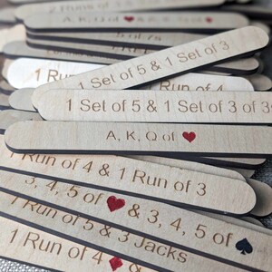 Rummy Sticks Card Game, Wooden Rummy Sticks, Classic, Multiplayer Card ...