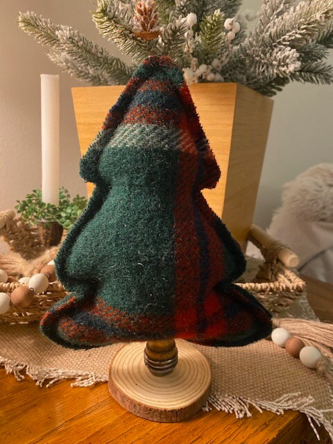 Plaid Wool Spool Tree - Etsy