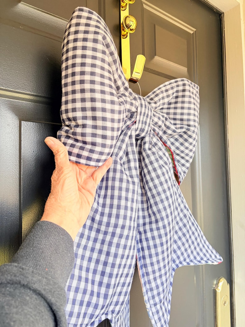 Giant Bow,vintage Madras Patchwork Quilt, She is Remarkable, Reversible ...