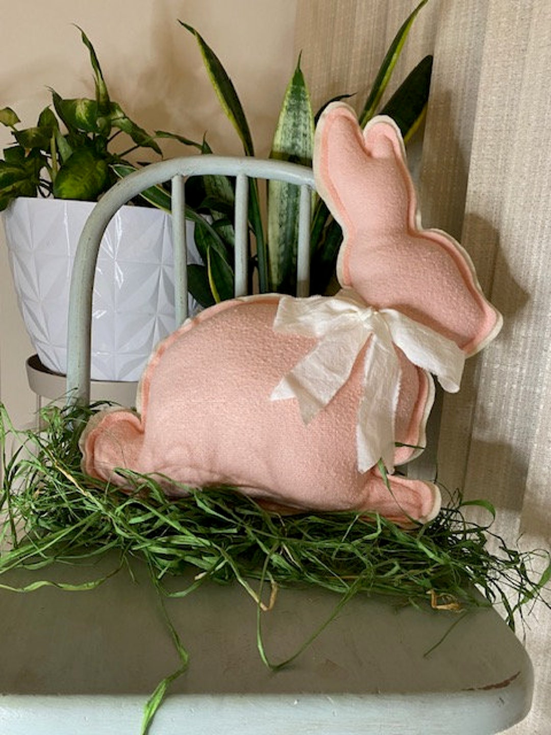 Bunny Pillow , Pink Bunny,, Easter Bunny, Easter Decor, Gift for Baby ...