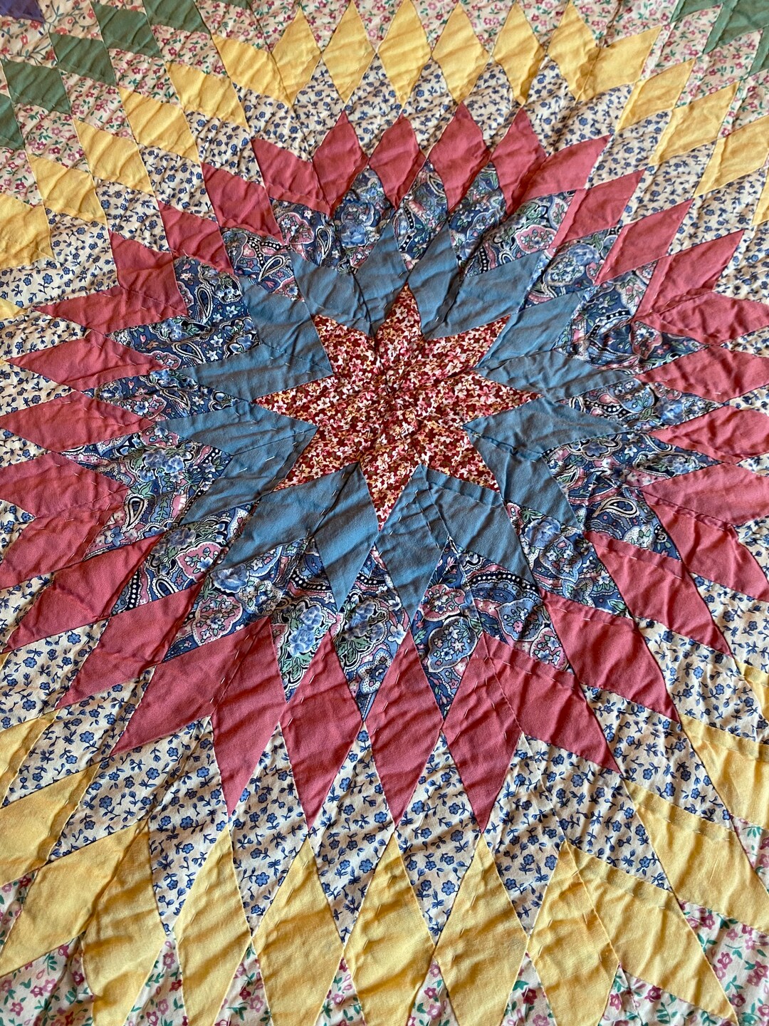Vintage Quilt, Antique Quilt, Star Pattern Quilt - Etsy