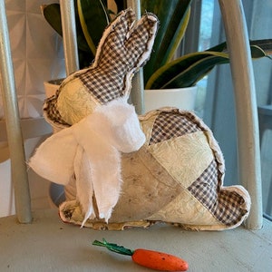 Bunny, Antique Bunny, Vintage Quilt Bunny, Gift for the Home, Gift for ...