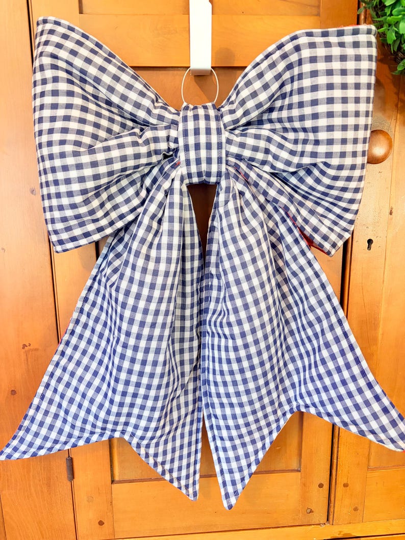 Giant Bow,vintage Madras Patchwork Quilt, She is Remarkable, Reversible ...