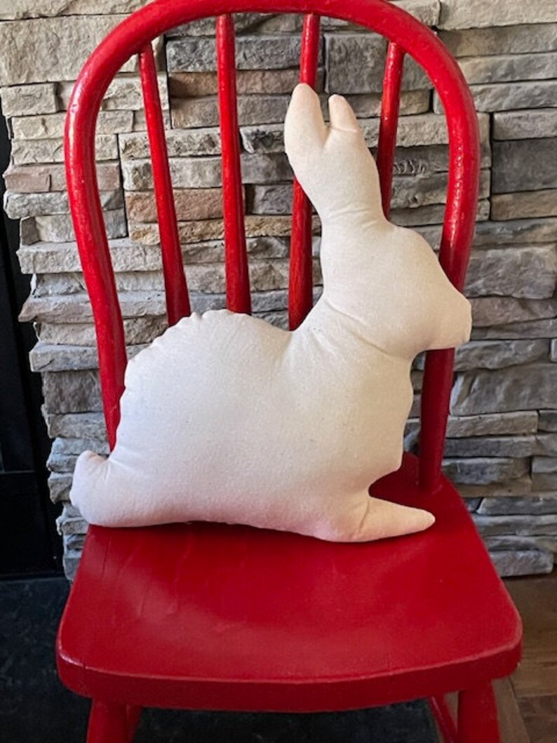 Vintage Feed Sack Bunny, Antique Grain Sack, Grain Sack Bunny, Feed ...