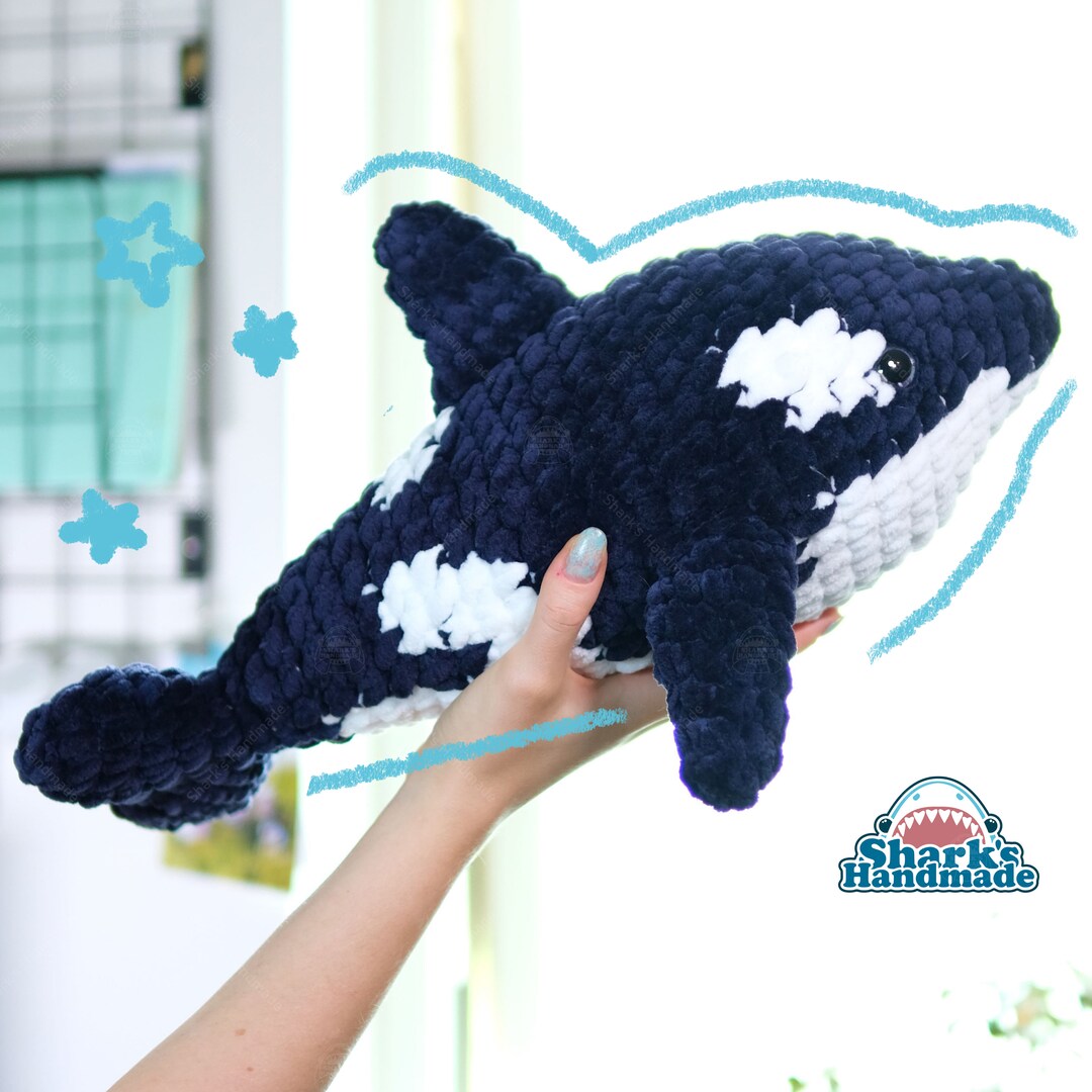 Big Orca Plushie - Amigurumi Crochet Toy Killerwhale Späckhuggare ...