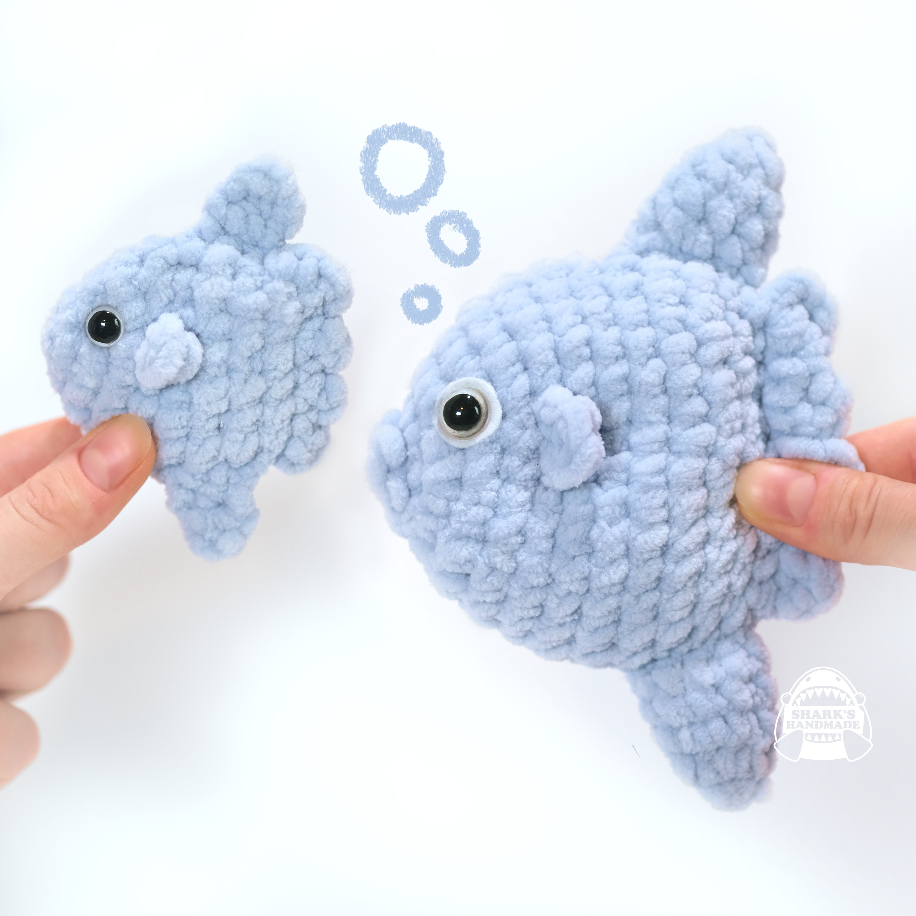 Sunfish Amigurumi Plushie Crochet Toy Keyring Mola Mola Klumpfisk ...