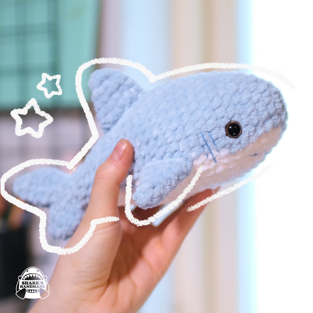 Shark Plushie Amigurumi Crochet Toy Haj Gosedjur Birthday Gift ...