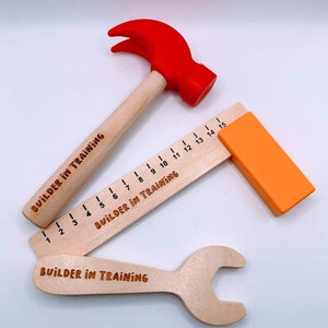 3 Pc. Personalized Kid's Tool Set, Custom Kid-friendly Toolbox Kit ...