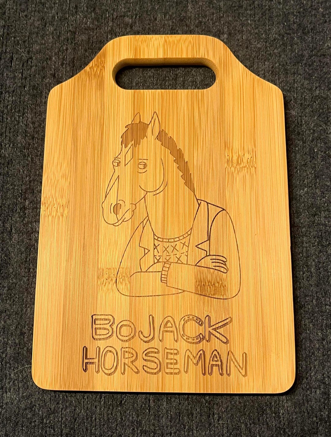 Bojack Horseman TV Show 9 X 6 Engraved Bamboo Cutting Board With Handle ...