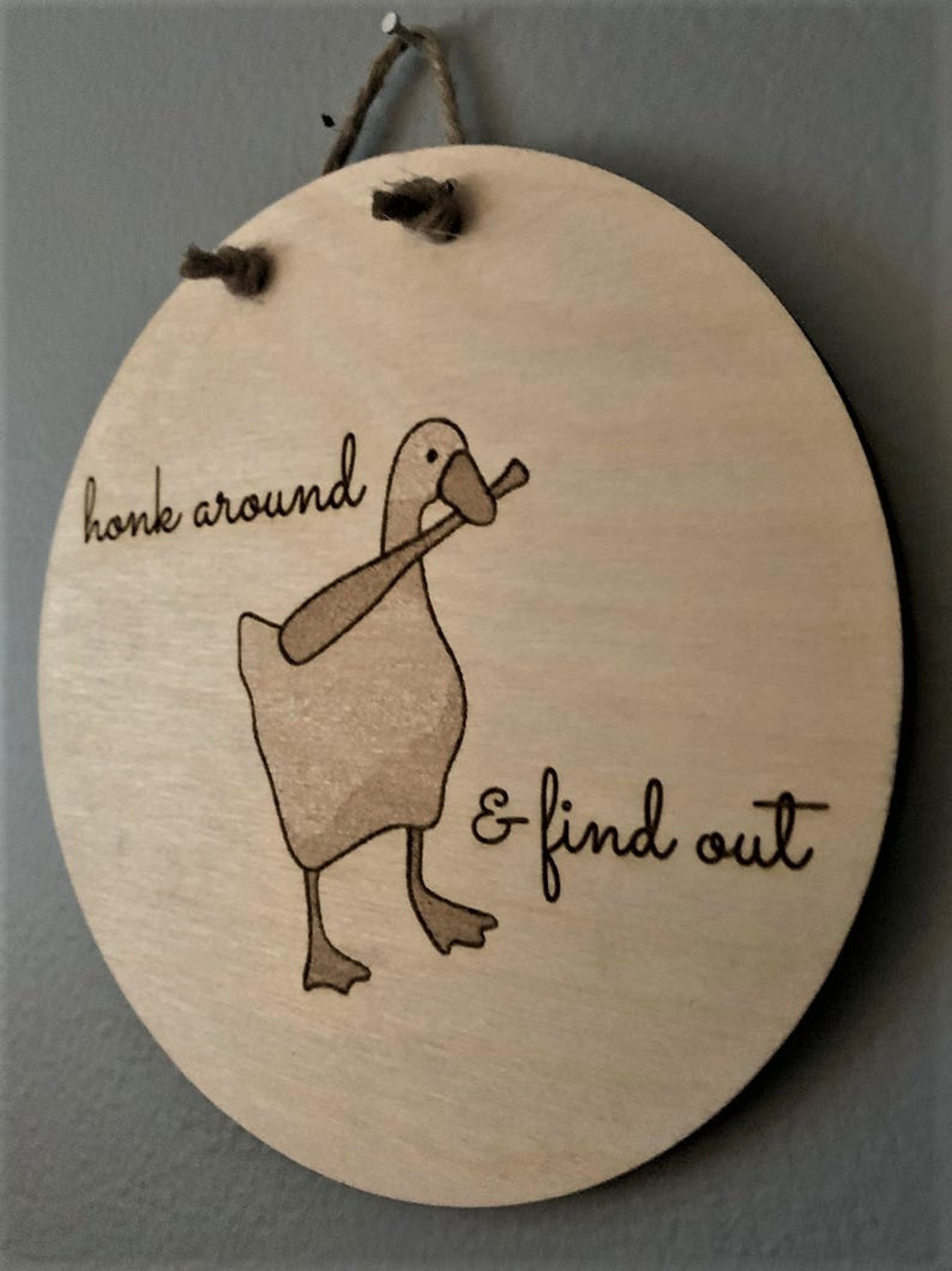 Untitled Goose Game Wooden Engraved Sign 6 Nintendo | Etsy