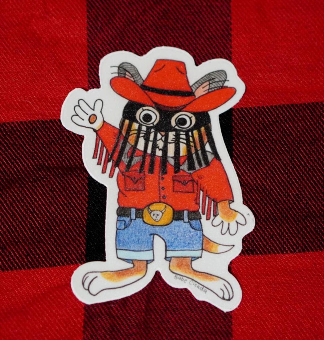 Lil' Orville Peck- Richard Scarry Inspired Vinyl Sticker - Etsy