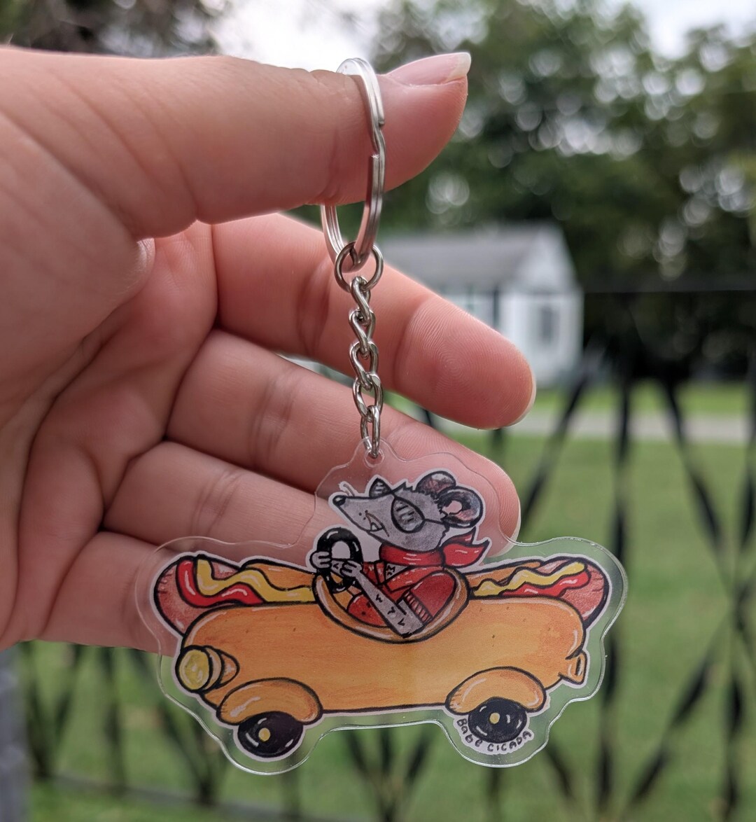 Wiener Mobile- Richard Scarry Inspired Acrylic Keychain - Etsy