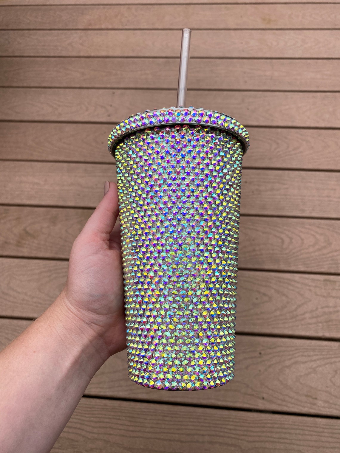 Rhinestone Tumbler Stainless Steel Rhinestone Cup Straw - Etsy