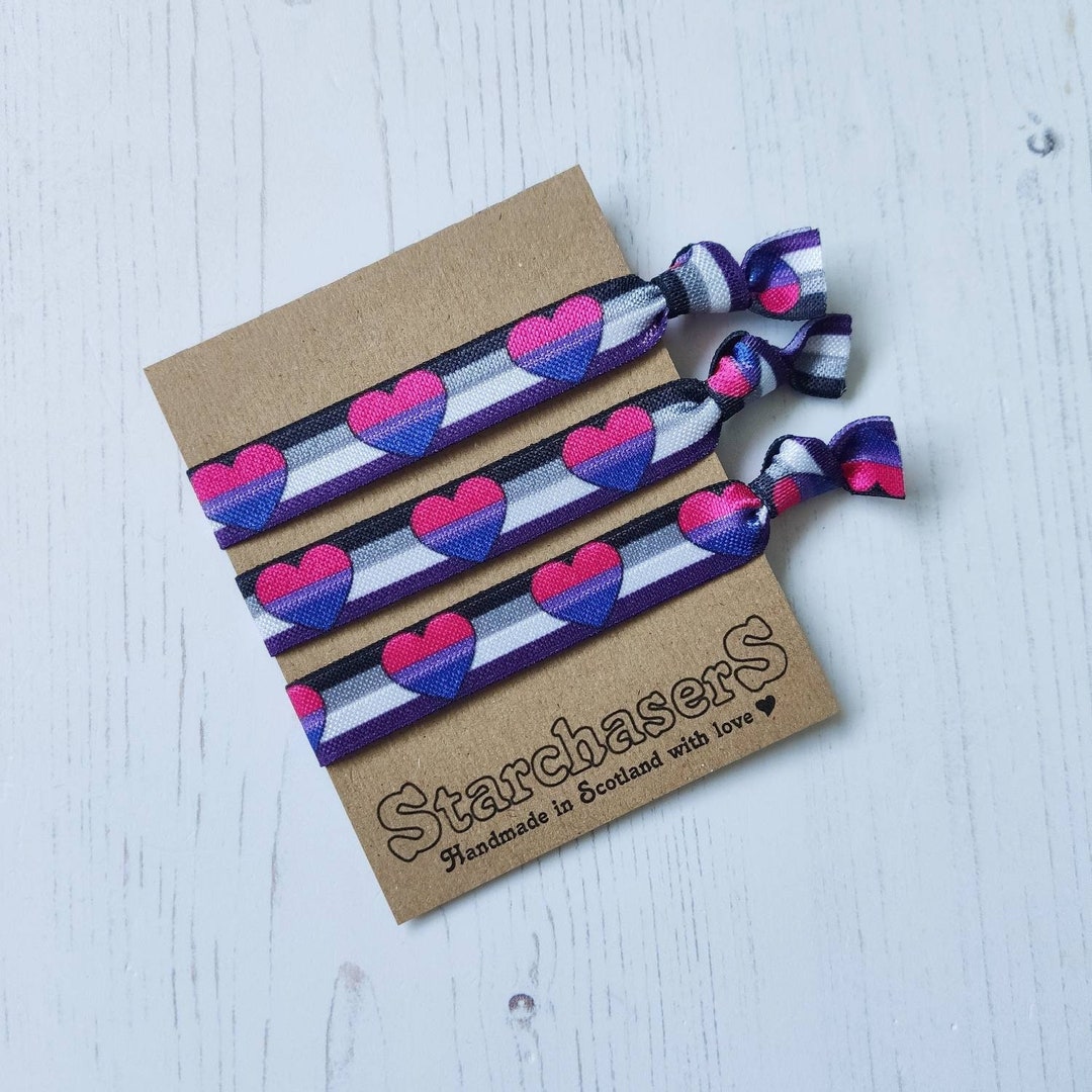 Biromantic Asexual Pride Hair Ties - Friendship Gift, Pack of 3 - Etsy