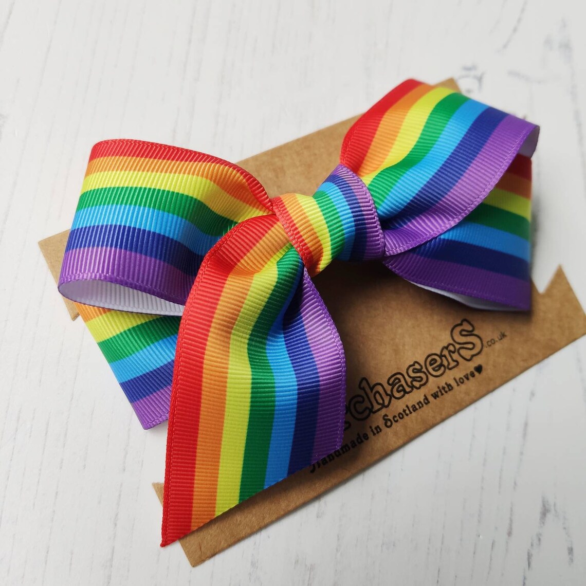 Big Rainbow Boutique Bow Large Dance Style Bow on Clip - Etsy UK