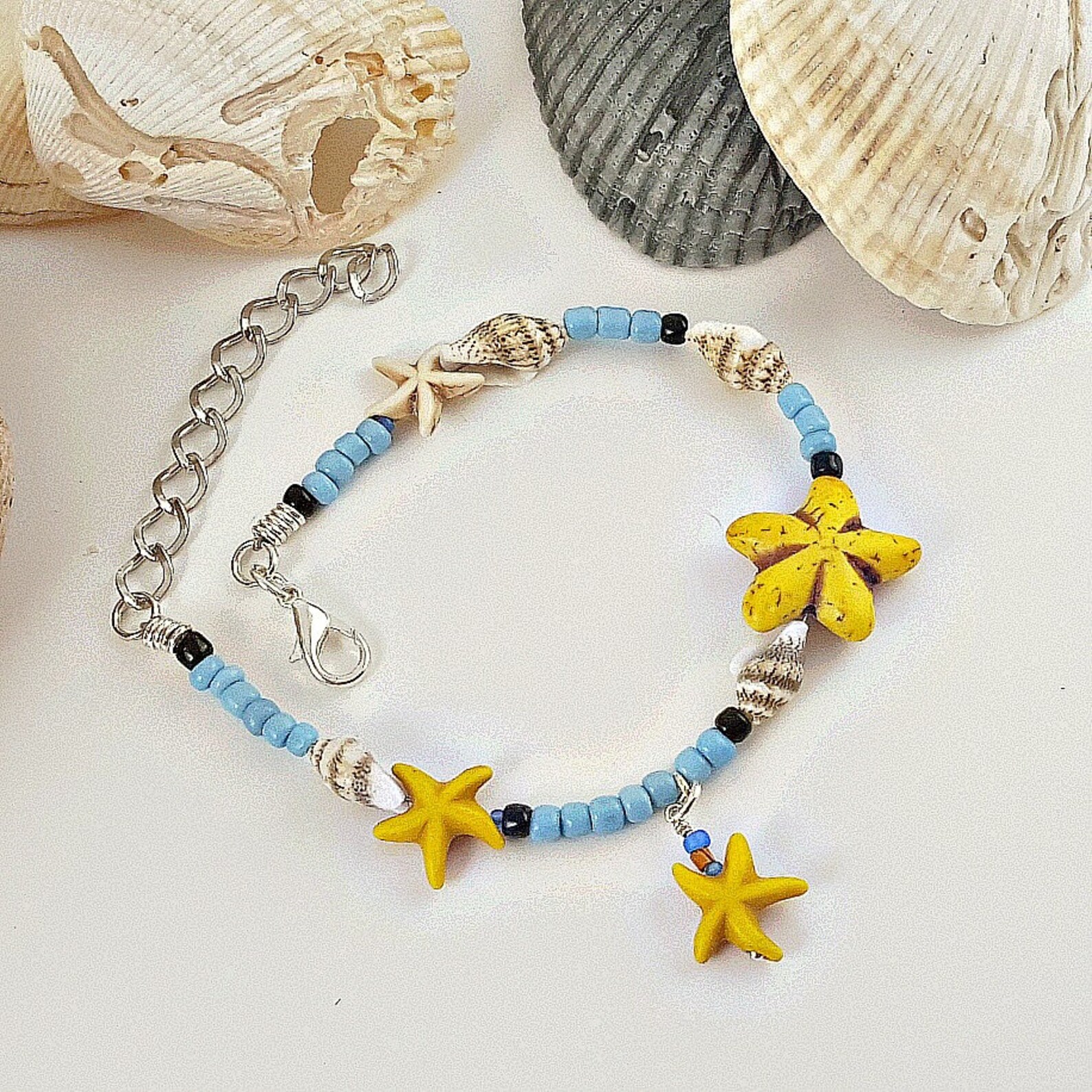 Beach Theme Ankle Bracelets Tropical Anklets Barefoot Ocean Jewelry ...