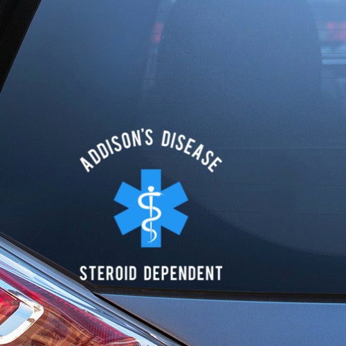 Addison's Disease Medical Alert Car Decal Adrenal | Etsy