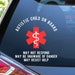 Addison's Disease Medical Alert Car Decal, Adrenal Insufficiency ...