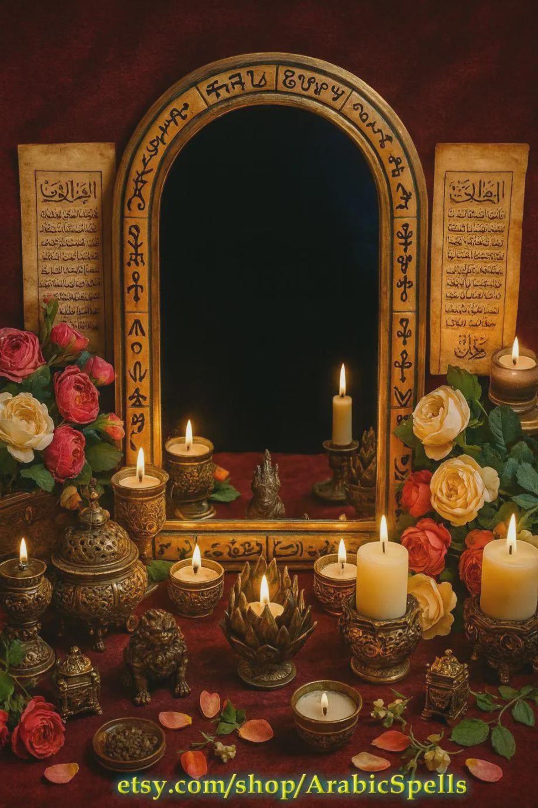 Mystical Arabic Jinn Mirror, Magical Portal Getaway to the Unseen - Etsy